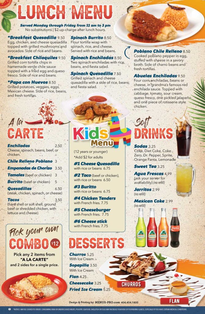 Menu - Sol y Luna Mexican Grill